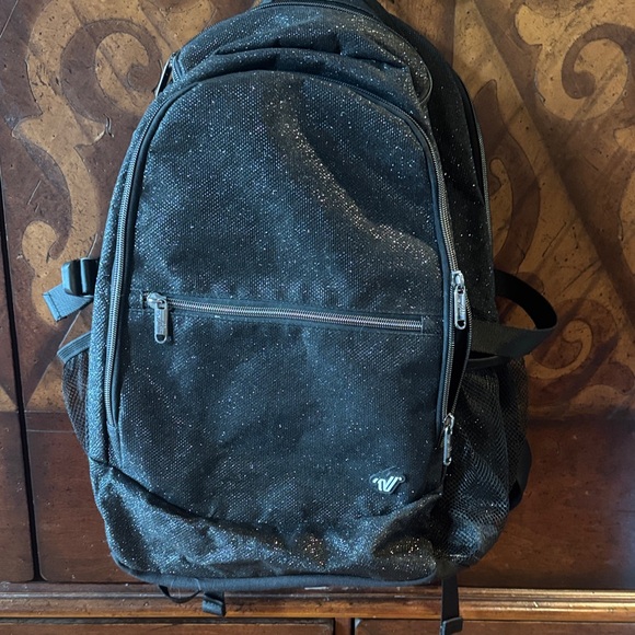 Varsity | Accessories | Varsity Black Backpack With Glitter Accents ...